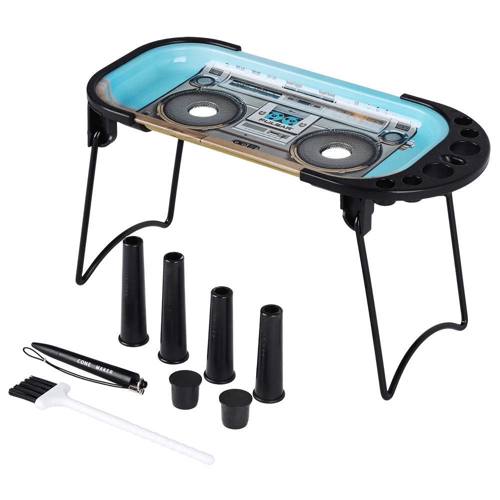 Pulsar Elevated Cone Rolling Tray Console – Works With 1¼ & King Size Cones