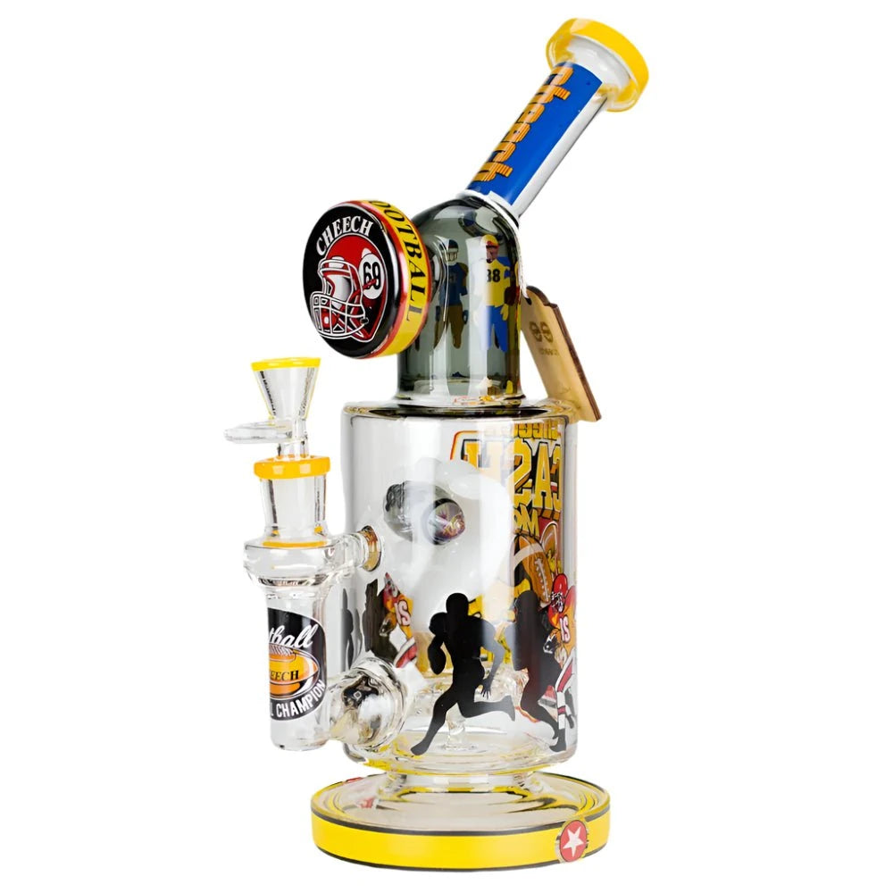 Football Bong – 12" Straight Tube Sports Water Pipe by Cheech Glass