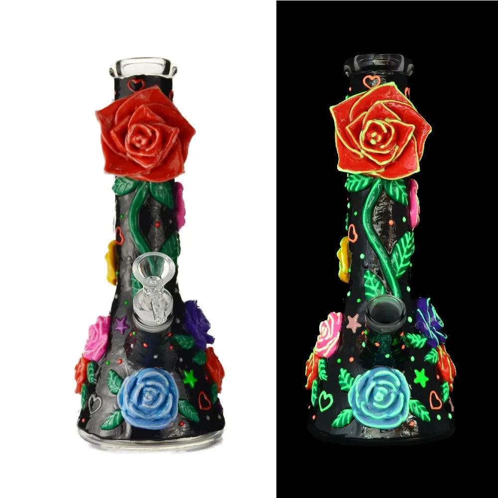 Glow in the Dark Rose Bong | Free Shipping & Returns