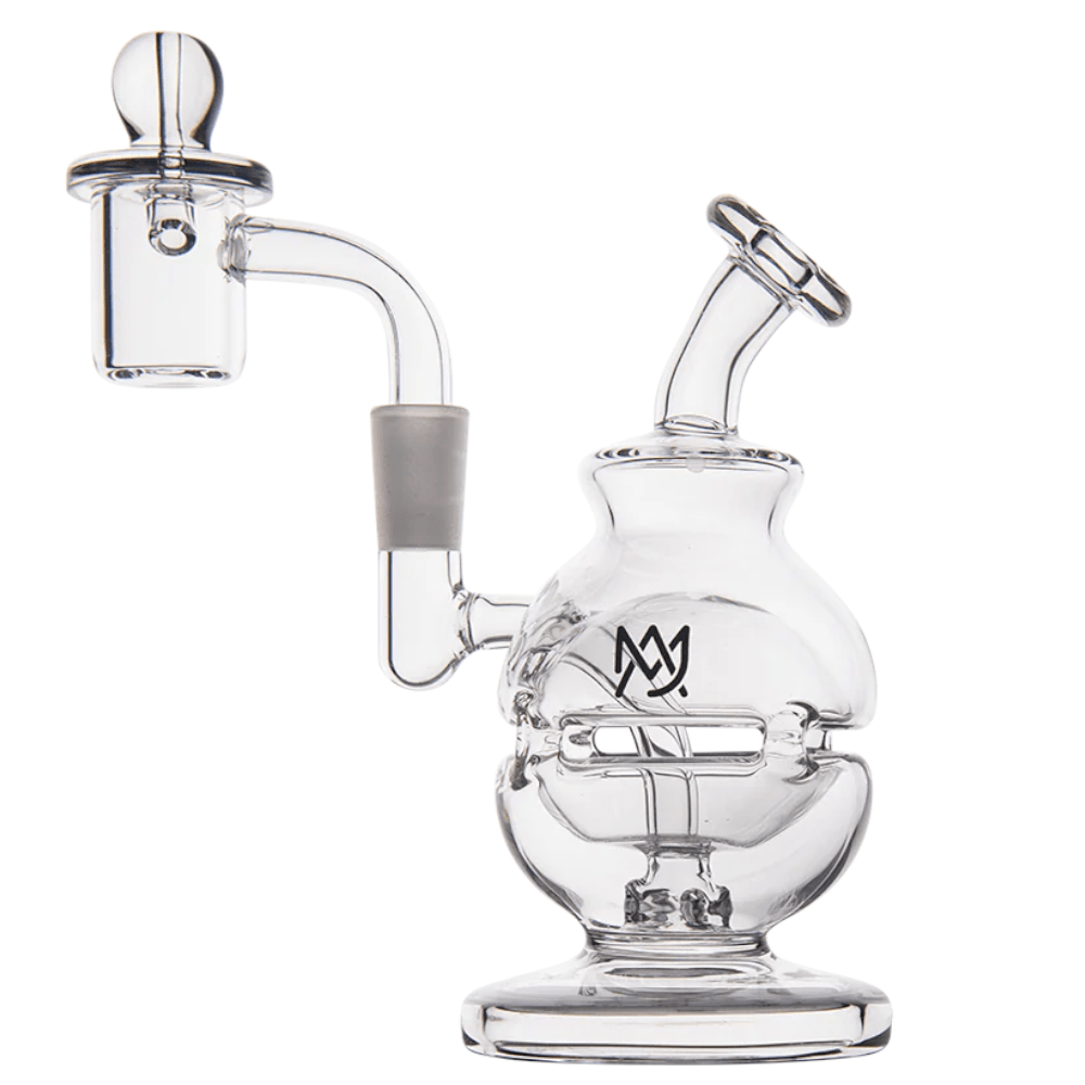 Royale Mini Dab Rig by MJ Arsenal – Fab Egg Glass Rig with Dual Filtration