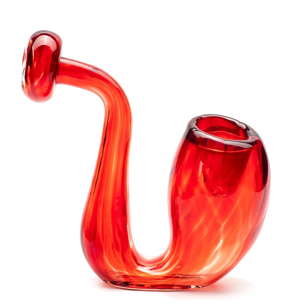 Red Sherlock Pipe | Fat Buddha Glass
