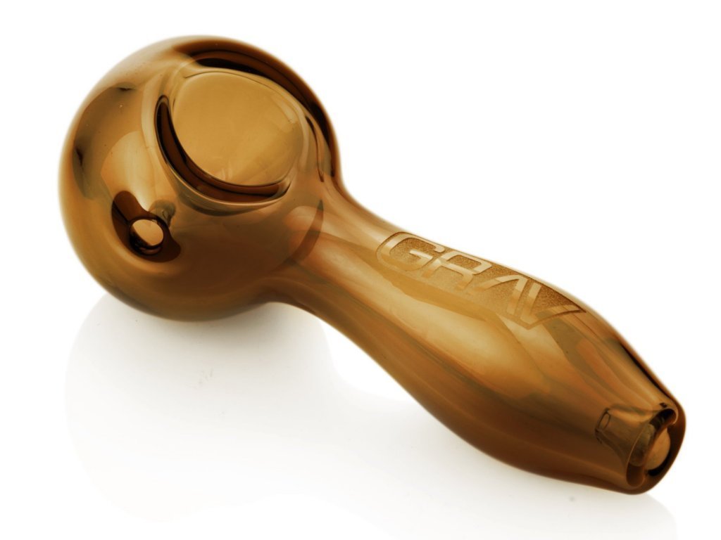 Classic Spoon Pipe by Grav – 4” Borosilicate Glass Pipe with Ash Catcher