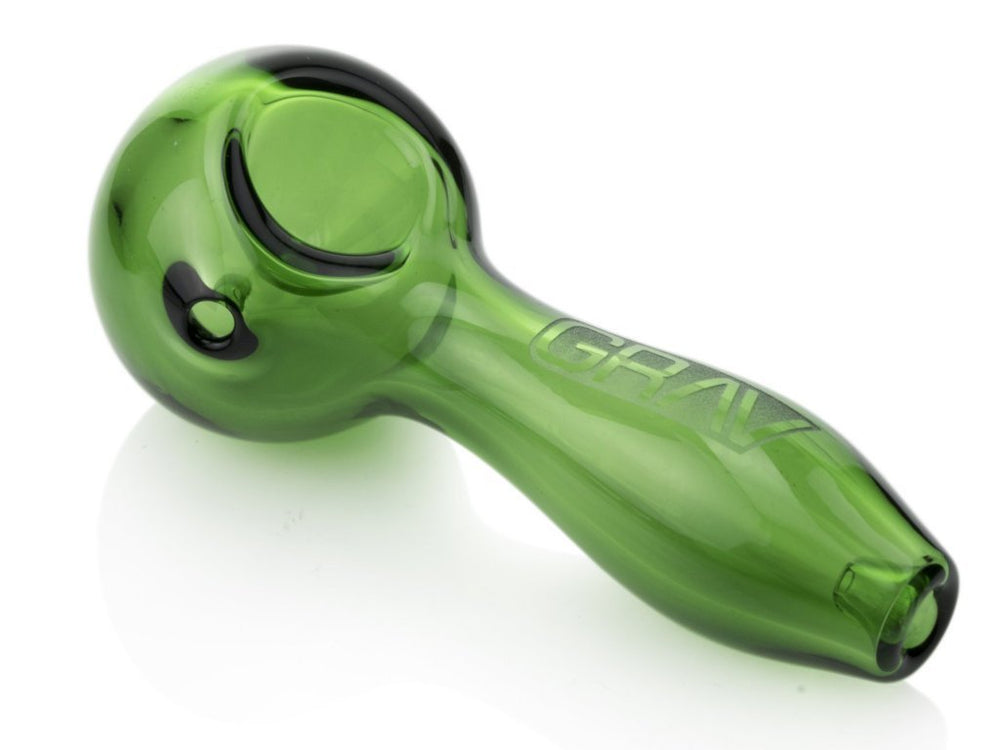 Classic Spoon Pipe by Grav – 4” Borosilicate Glass Pipe with Ash Catcher