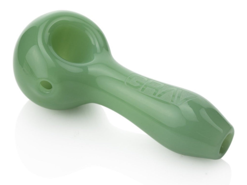 Classic Spoon Pipe by Grav – 4” Borosilicate Glass Pipe with Ash Catcher