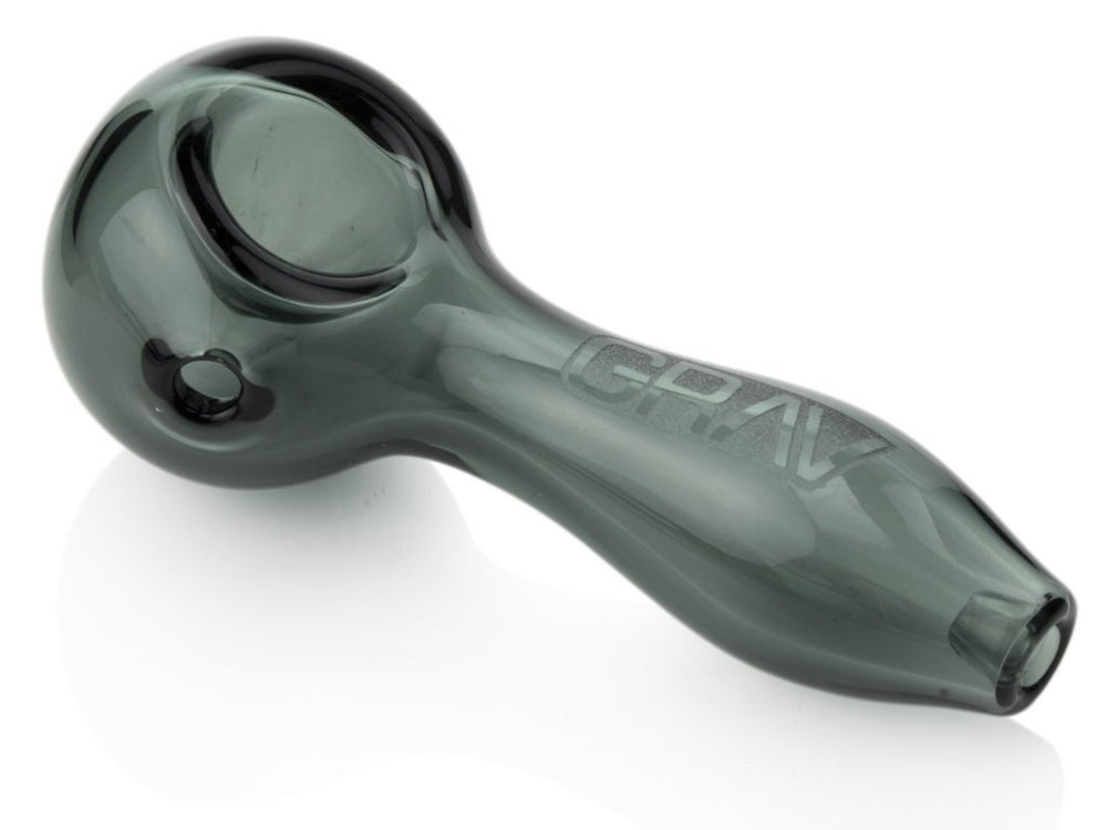 Classic Spoon Pipe by Grav – 4” Borosilicate Glass Pipe with Ash Catcher